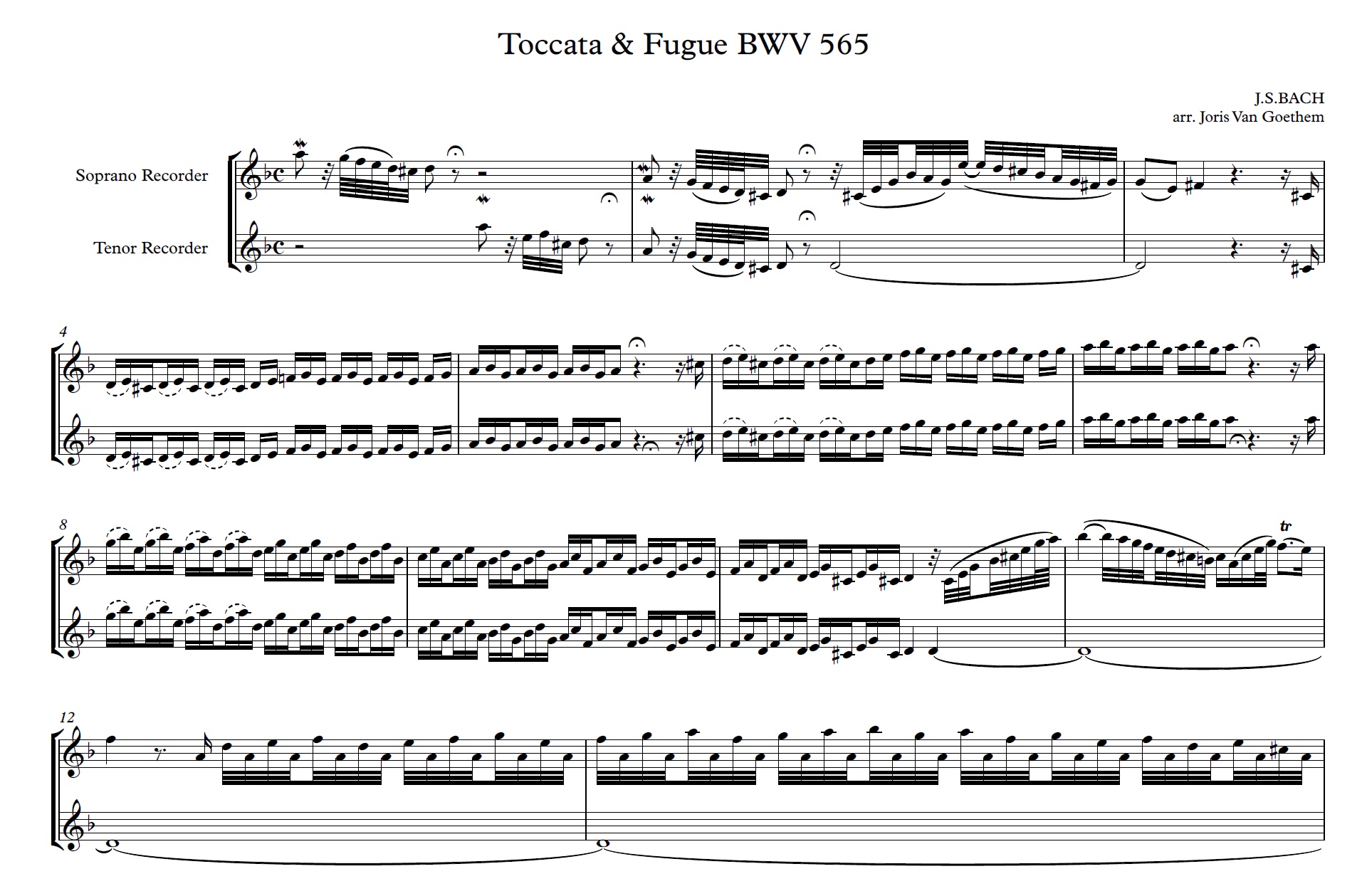 Sheetmusic – Flanders Recorder Duo